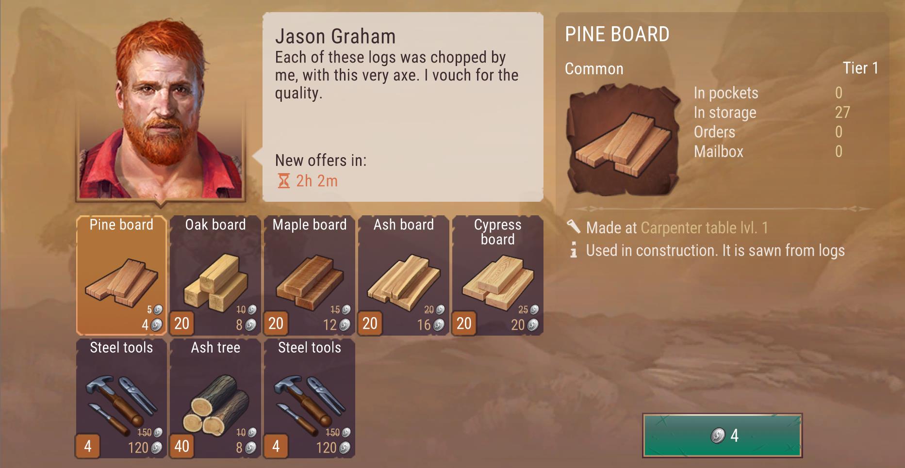 Jason Graham — Lumberjack – Westland Survival